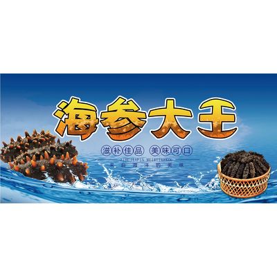 一头海参的营养价值海报展板滋补圣品每天一只参百病不沾身墙贴