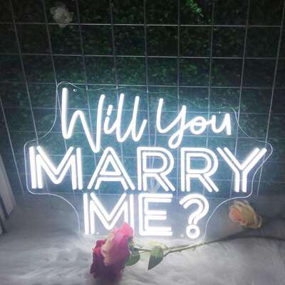 Will you marry me外贸求婚灯Led霓虹灯字母发光灯牌造型发光灯牌
