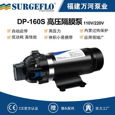 DP-160交流自吸隔膜泵110V220V家用净水器增压泵高压冲洗泵喷雾泵