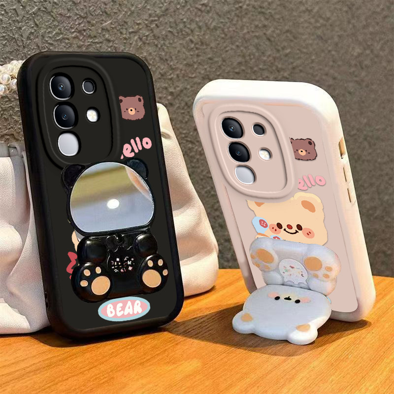 适用vivoY300t手机壳小熊支架vivo Y300t保护套V2445EA新款外壳硅胶软壳全包防摔步步高维沃viv0丫voviy男女
