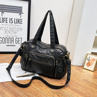 复古机车包潮酷Y2K大容量托特包