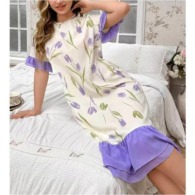Women ' s Victorian - Style Short - Sleeve Nightgown , Cute