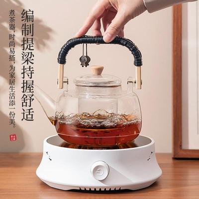 电陶炉煮茶壶器烧水泡茶蒸煮玻璃茶具一体机2025新款家用套装