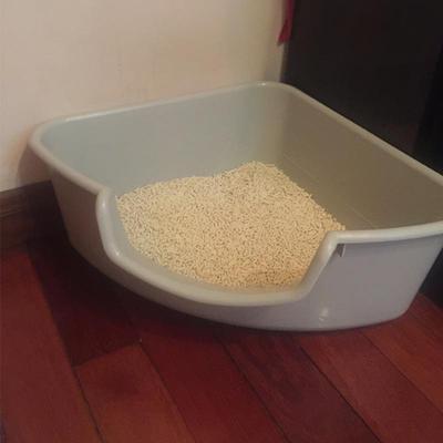 SmartCat大号开放式塑料三角猫砂盆澡盆墙角猫厕所