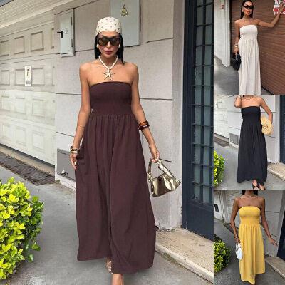 Women’s Black Strapless Maxi Dress | Party Evening Dress