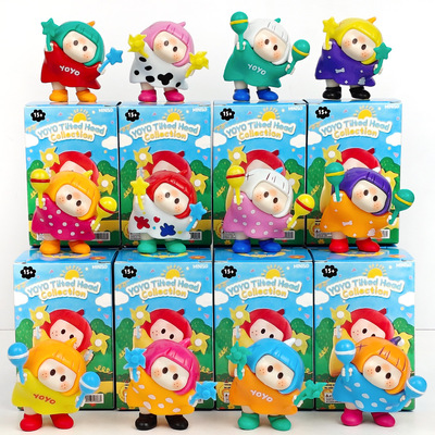 YOYO酱右右酱歪头盲盒公仔礼物