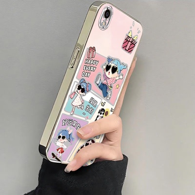 适用OPPOR9手机壳好运女孩R9sk防摔新款可爱oppor9s网红全包边R9m保护套男女超薄opp0pp0ppo卡通硅胶软外壳