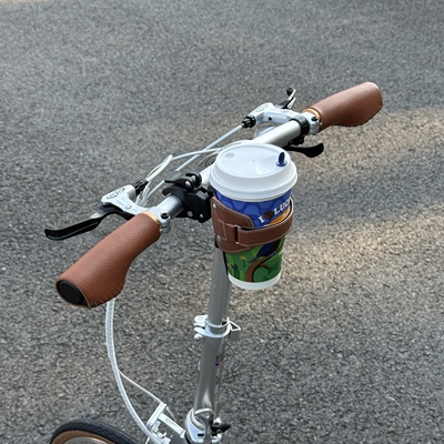 快拆大行折叠自行车水杯架通用小布咖啡奶茶支架卡扣式水壶架复古