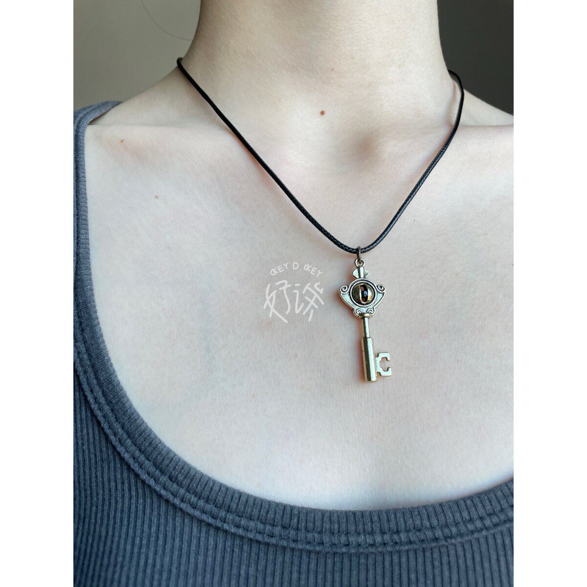 好诶 · Summertime系列 · 神秘之钥皮蜡绳项链 · 小众个性精致