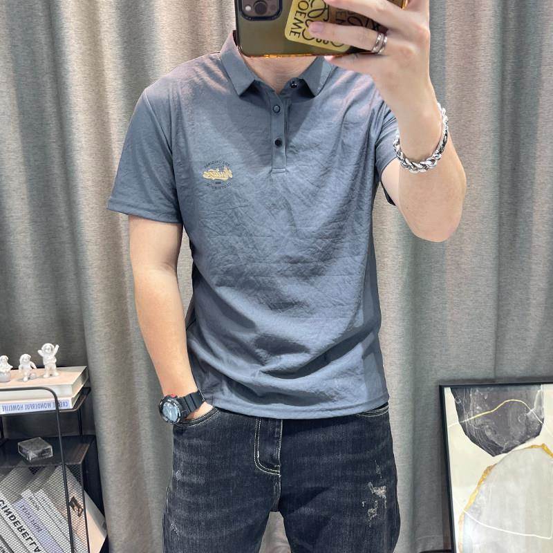 潮棉WPR牌袖短袖polo衫男士季新款高端翻领半T恤衫男装天丝夏麻上
