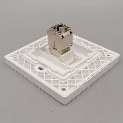 白色86型屏蔽七类网络CAT7网络RJ45电脑网络信息七类万兆网线
