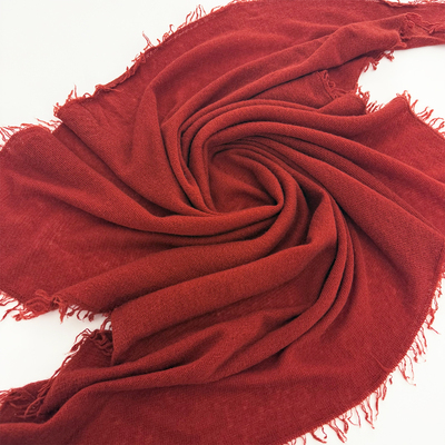 100%山羊绒精纺手工缩绒绵密轻盈蓬松流苏透气保暖围巾菱形巾