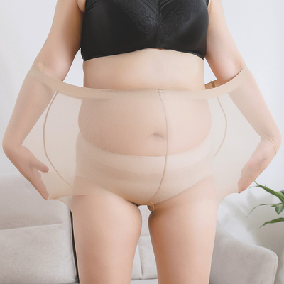 大码菠萝袜防勾丝200斤胖mm超薄款夏天隐形连裤袜不掉档肉色丝袜