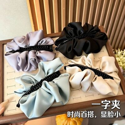韩系新款云朵泡泡一字夹显发量少女盘发扭扭夹学院风香蕉夹发卡