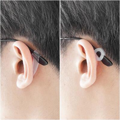 Anti-slip silicone eyeglass leg covers, perfect for preventi