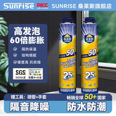 桑莱斯聚氨酯泡沫胶防水堵洞造景