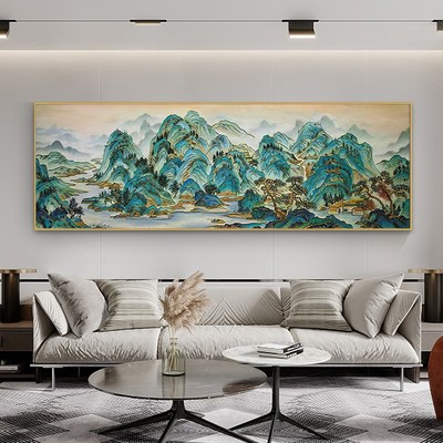 蒙娜丽莎万壑松涛十字绣2025新款E线绣客厅大幅大气满绣山水画风