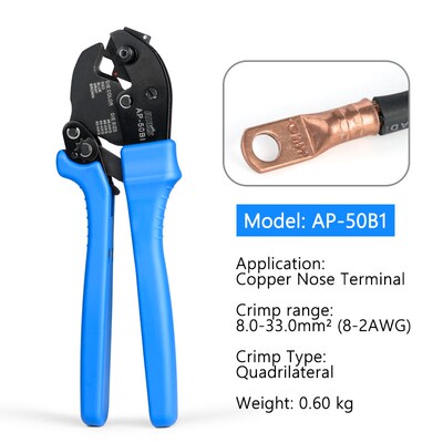 IWISS AP-50BI 8.0-33.0mmv?(8-2AWG) copper nose crimping pli