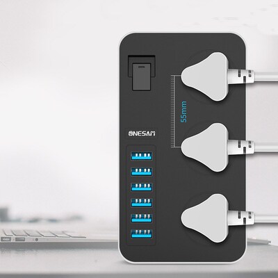 ONESAM 2500W Power Socket Extension PowLer Strip Surge Prote