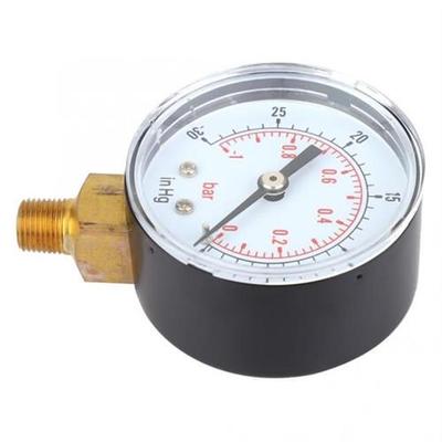 Vacuum Gauge -1-0Bar -30-0inHg 50mm 1/8 BSPT Bottom Connecti