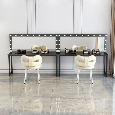 照相馆化妆台带灯摄影工作室化妆桌ledH学校化妆镜婚纱礼服馆化妆