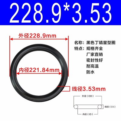 星型圈X型圈内215.49/221.84/228.19/234.54/240.89/247.24*3.53