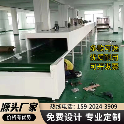 高温电热隧道炉烘干机流水线不锈钢网带输送机丝印五金烤漆炉烘箱
