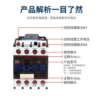 直流接触器CJX2-1210Z-1810-2510-3210-4011-5011-6511 Y24V 12V