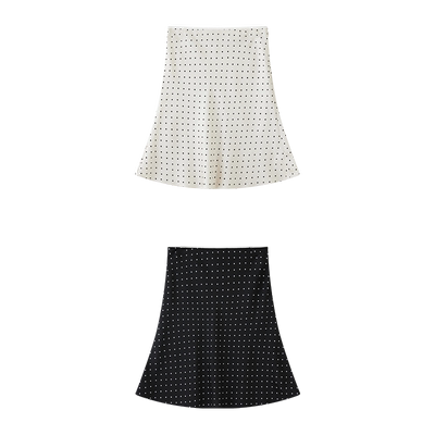 demi et demi【赵露思同款/张佳宁】双色波点腰部小鱼尾半身裙