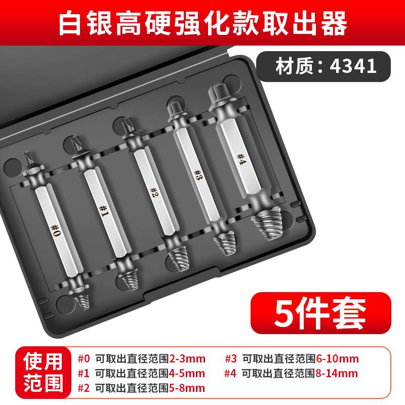 断头螺丝取出器万能取短头螺丝工具取丝器反滑丝牙取出器拆除断丝