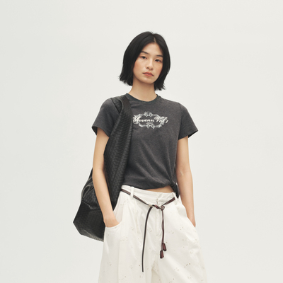 AVVENN设计师款微修身扭结透气棉感修腰显瘦T恤AL71001511