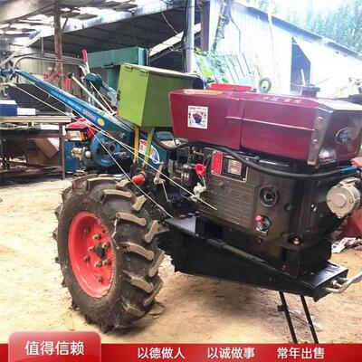 柴油12马力开垦旋k地机 151底盘果园松土手扶拖拉机大棚旋耕开沟