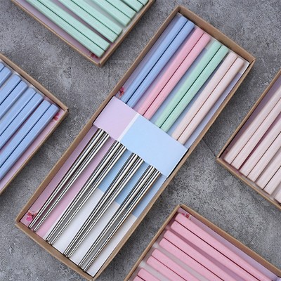 极速4pair Rehusable Dinner Chopsticks Set Dishwasher Safe St