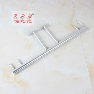 新品50/60icm太空铝阳台固定式晾衣架顶装支架晒衣架晾衣杆基座吊