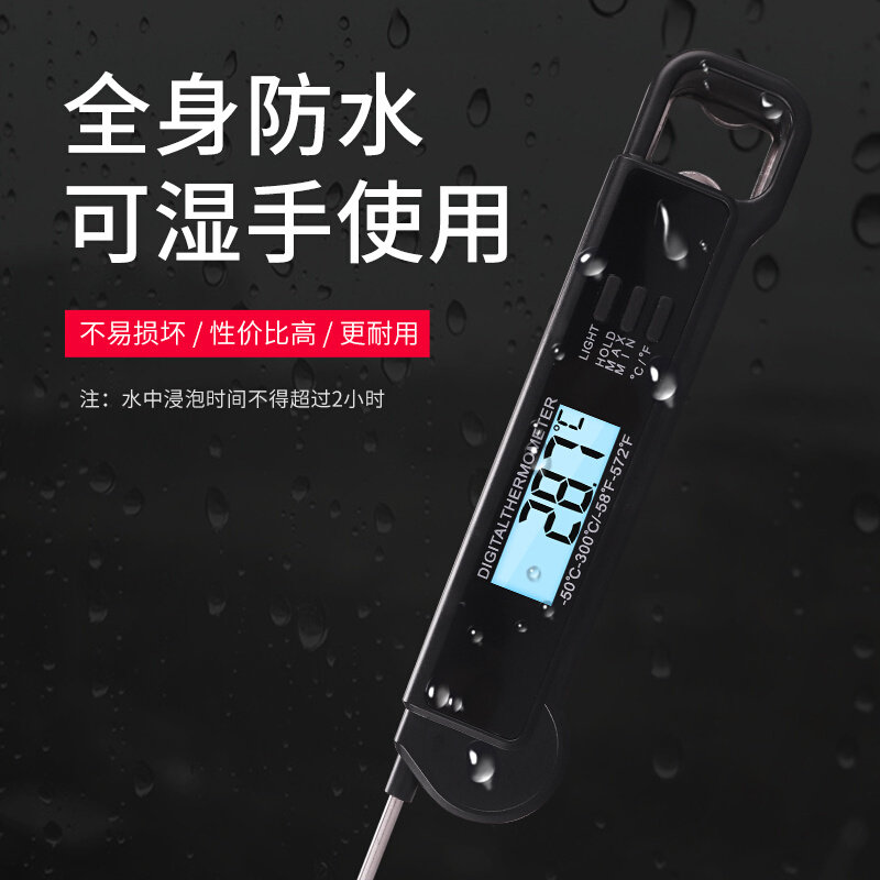。过检款高精度食品温度计工业测量烘焙食物水温油温油炸电子探针