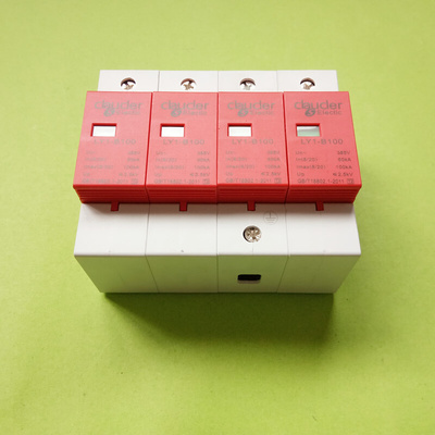 。包邮4P100ka防雷浪涌保护器三相四线SPD电源电涌电路电源避雷保