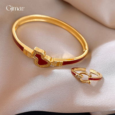 新中式红葫芦滴油锆石手镯