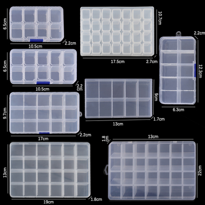 极速Plastic Jewelry Box 10/x15/24 Compartment Slot Organizer