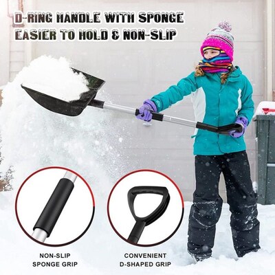 Large Portable Snow Shovel for Driveway Snow Shovel wYith Al