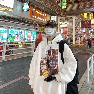 2025新款冬季卫衣男女连帽ins宽松百搭港风痞帅上衣韩版潮流外套