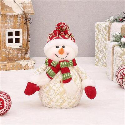 极速Durable Fiine Stitching Xmas Old Man Snowman Doll Decora