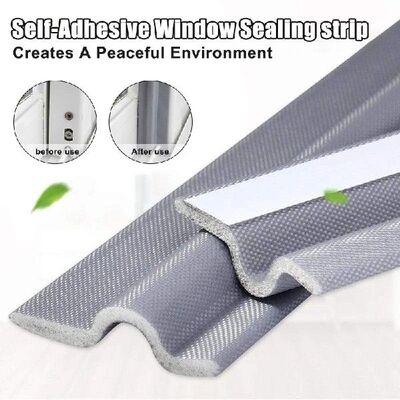 极速4/8/12pcs Self-Adhesive Window Sealing PStrip Soundproof