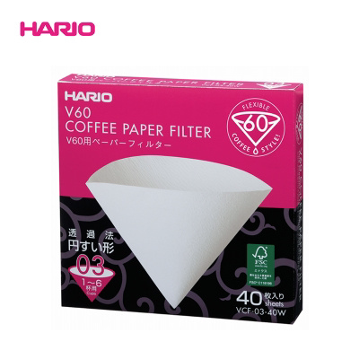HARIO哈里欧无漂白102咖啡滤纸(1-4人份)手冲咖啡V60滴漏式