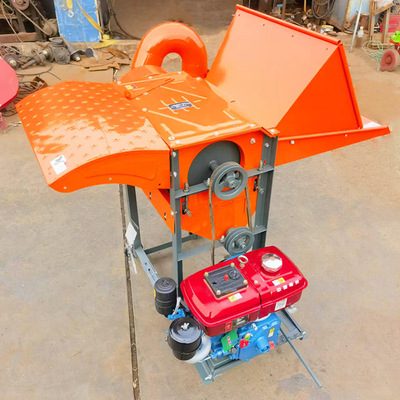 50型喂入式稻麦脱粒机湖南家用油菜脱粒机 柴油机款黄豆脱粒机