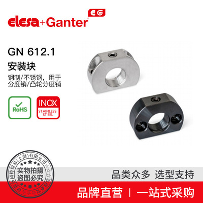 Elesa Ganter伊莉莎冈特 GN 612.1 安装块 钢制/不锈钢