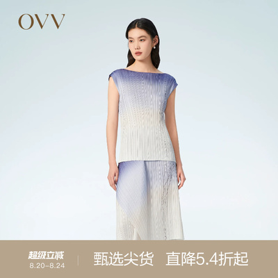 OVV春夏简约无袖印花上衣