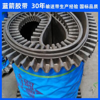 河北蓝箭供应环型波纹挡边带ep200耐热计量环形裙边输送带