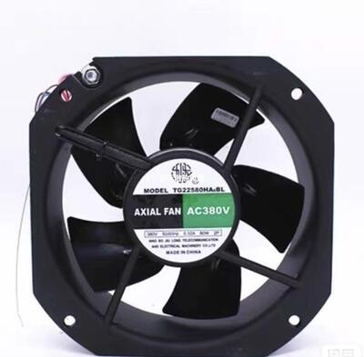 宁波九龙 TG22580HA6BL 380V金属轴流风机电焊机耐高温散热排风扇