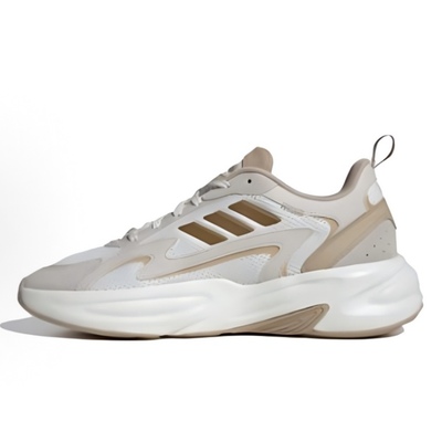 adidas Ozwave PU织物 舒适厚底增高 低帮 老爹鞋 男女同款 白棕