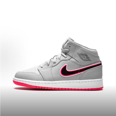 nike耐克JordanAirJordan1中帮篮球鞋灰粉555112-060[wf]
